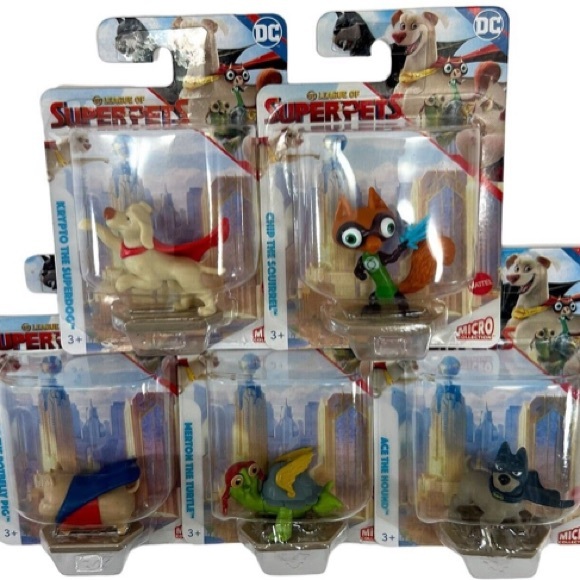 Mattel | Toys | 5 Mattel Dc Legue Of Super Pets Toys Figures Cake ...